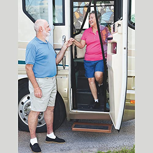 Total Vision Butterfly Pattern - Quick Install Mesh Magnetic Screen 40โ x 85.5โ - Helps Keep Bugs & Insects Out - Perfect for Single Doors Leading to your Porch or Patio - Folds for Easy Storage