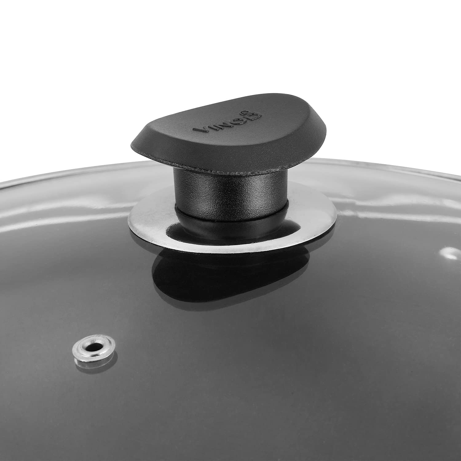 Vinod Cookware Zest Non-Stick Induction Friendly Deep Kadai With Lid Red/Black 4.1 Litres