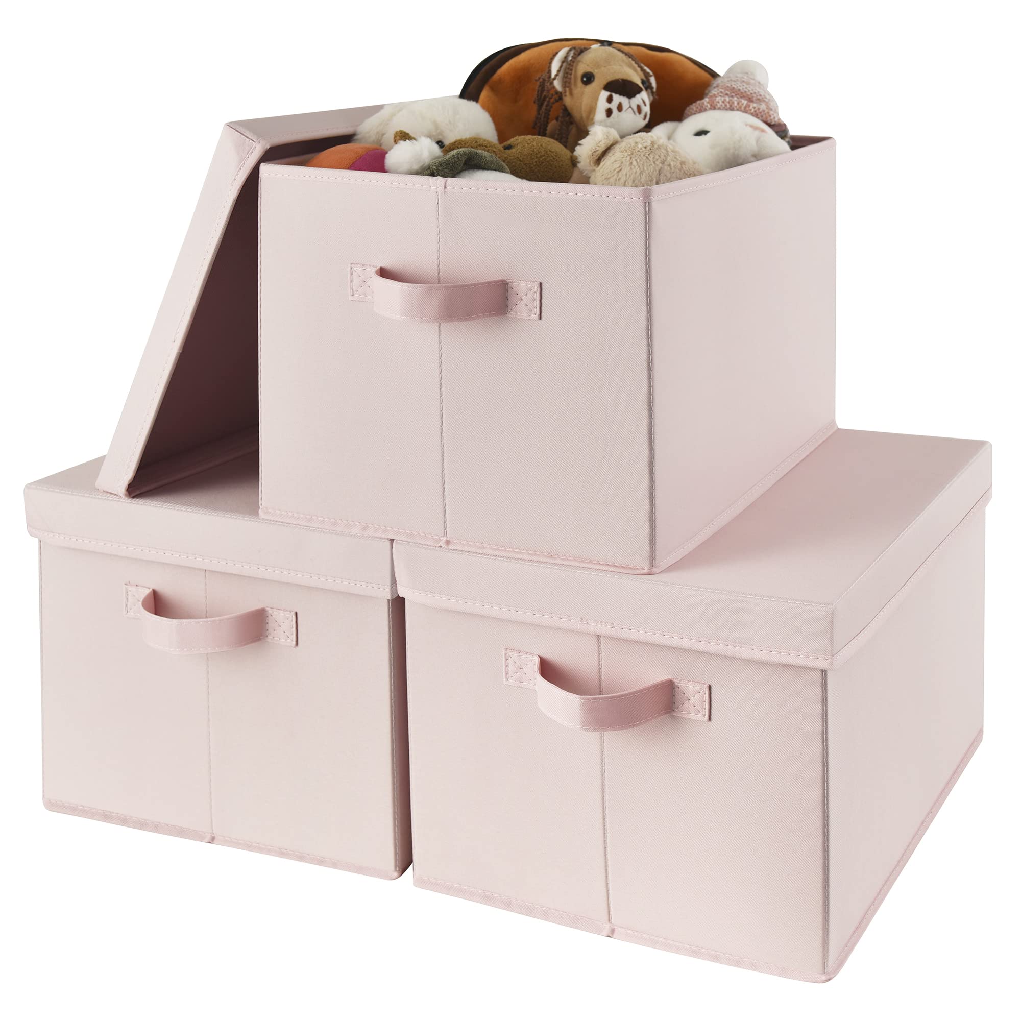 GRANNY SAYS Bundle of 3-Pack Lidded Closet Storage Bins & 3-Pack Organization and Storage Bins