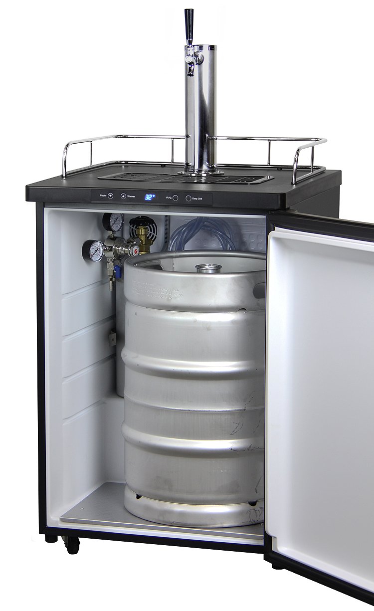 Kegco K309X-1 Keg Dispenser, 1 Faucet, Black Stainless Steel