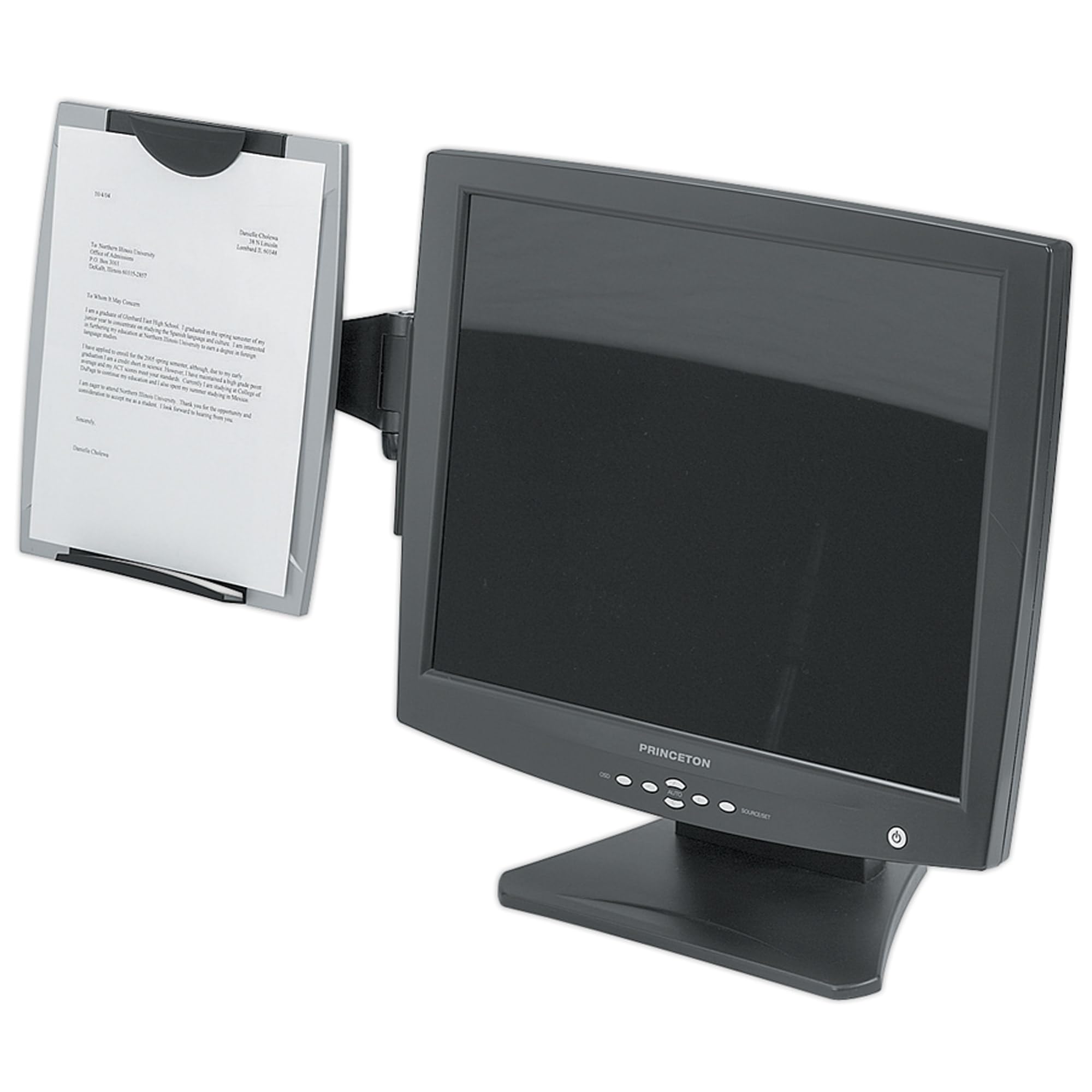 Fellowes(R) Office Suites Monitor Mount Copyholder, Black/Silver (8033301)