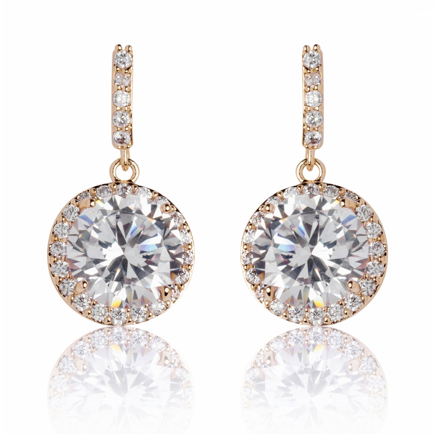 Fashion jewelry designer rhinestone gold tone bridal costume dangle drop earrings for women