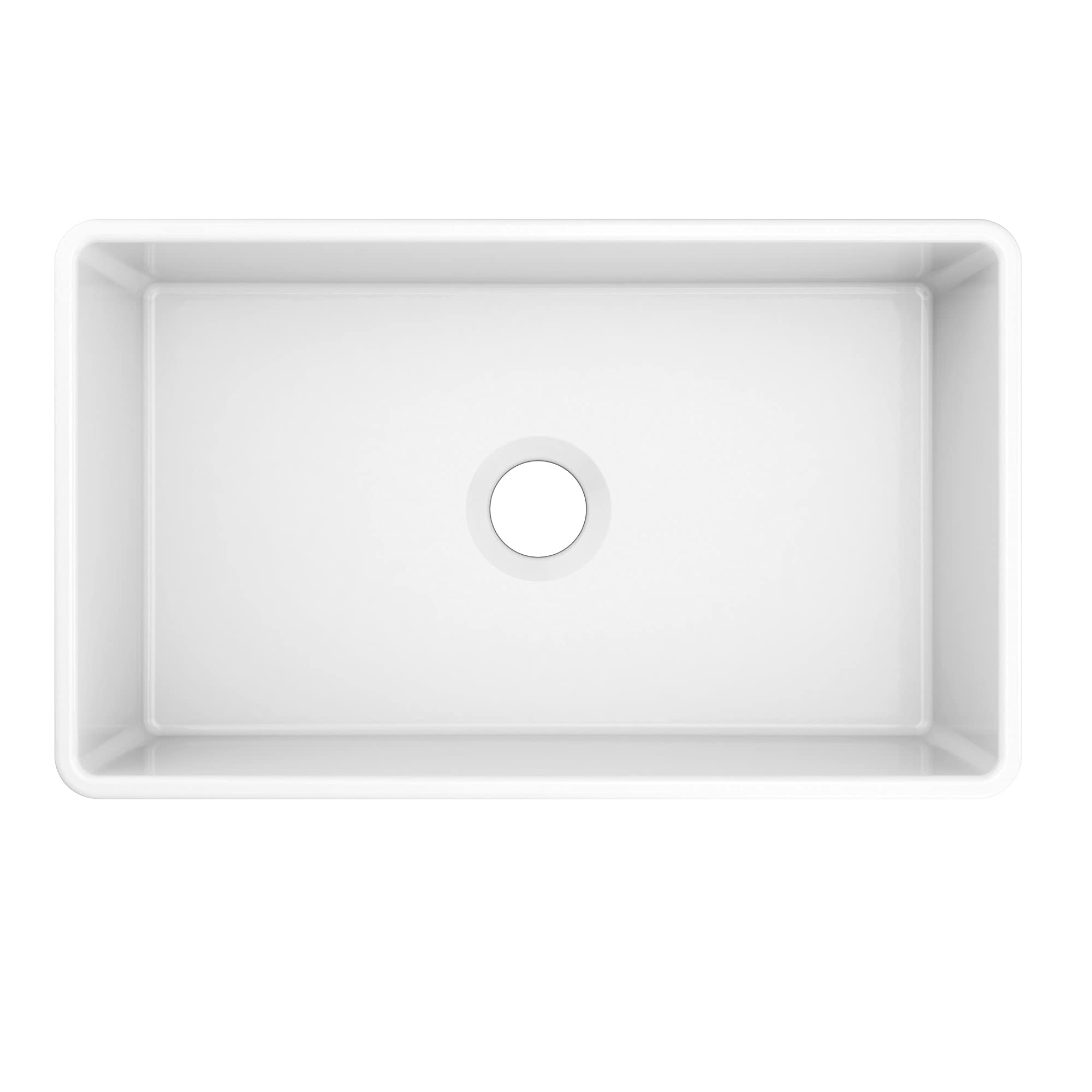 Moen FC301810 Apron-Front Fireclay Single Bowl Undermount Kitchen Sink, 30", 30 x 10 x 8.5, White