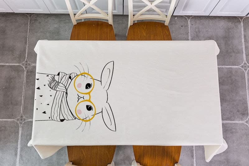 MLQL Christmas Cartoon Animal Tablecloth Anti-scalding Suitable for Birthday Party Tablecloth Cover Decor Table A2 140x200cm