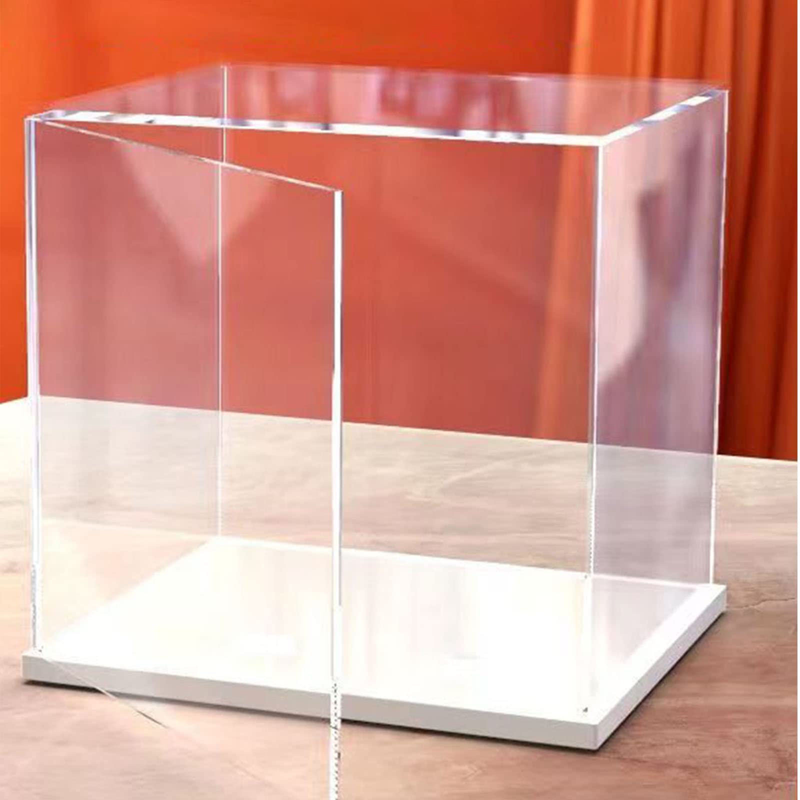 Openable Clear Acrylic Display Case Box ,Versatile Collectibles Display Dustproof Showcase with Thickening Base,for Display Action Figures Home Storage Organizing Toys (8x4x6 inch/20x10x15cm)