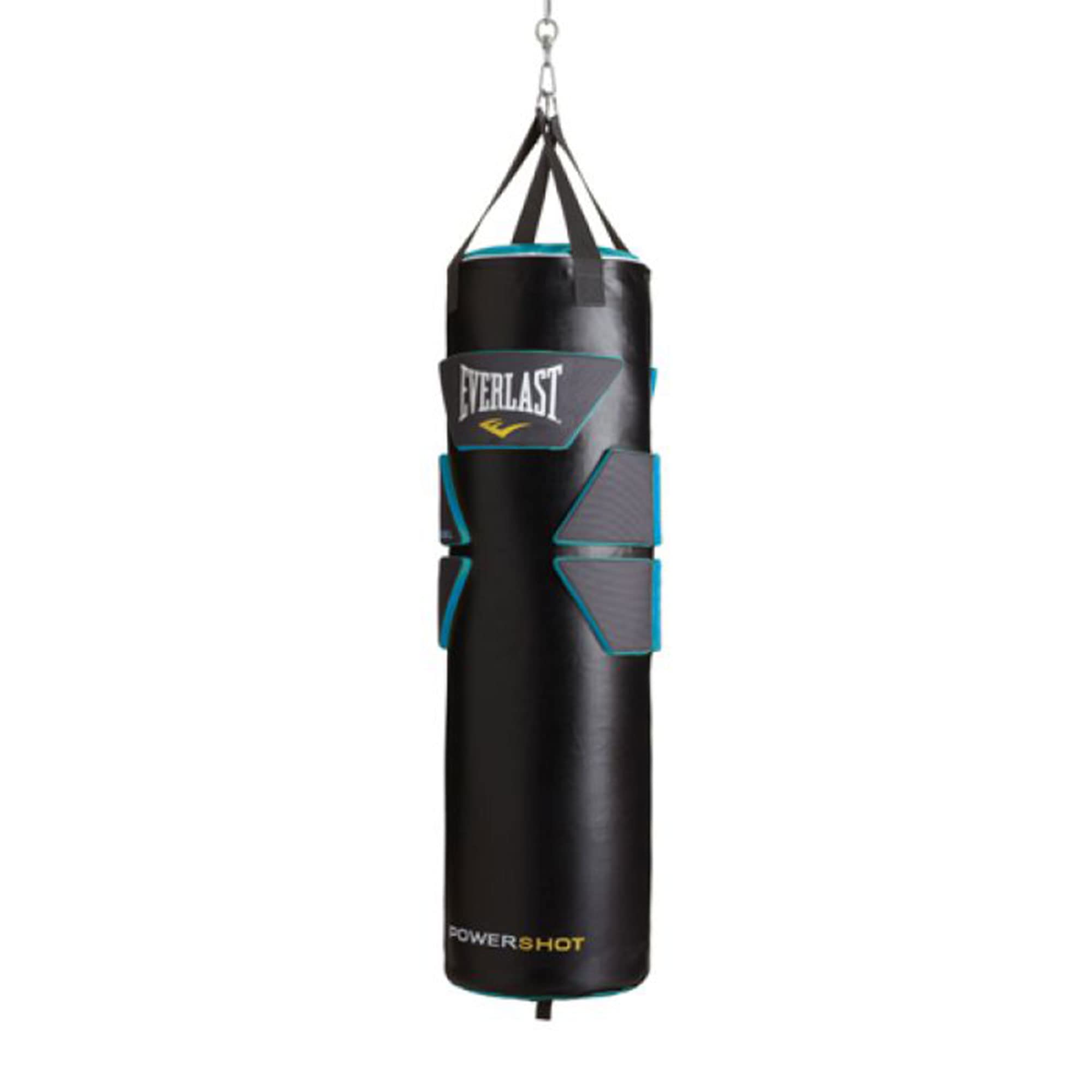 Everlast Powercore 100 Pound C3 Foam EverGel Powershot Boxing MMA Strength Training Hangable Heavy Punching Bag with Double Loop End, Black