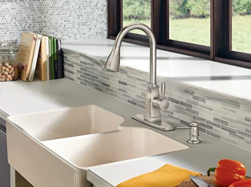 Moen Hensley Spot Resist Stainless Single-Handle Pull-Down Sprayer Kitchen Faucet Featuring Reflex, 87024MSRS