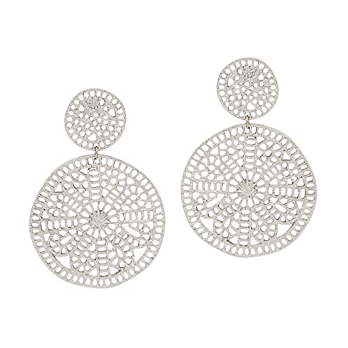 Filigree Geometric Gold Drop Earrings, Dangle, Gift for Her