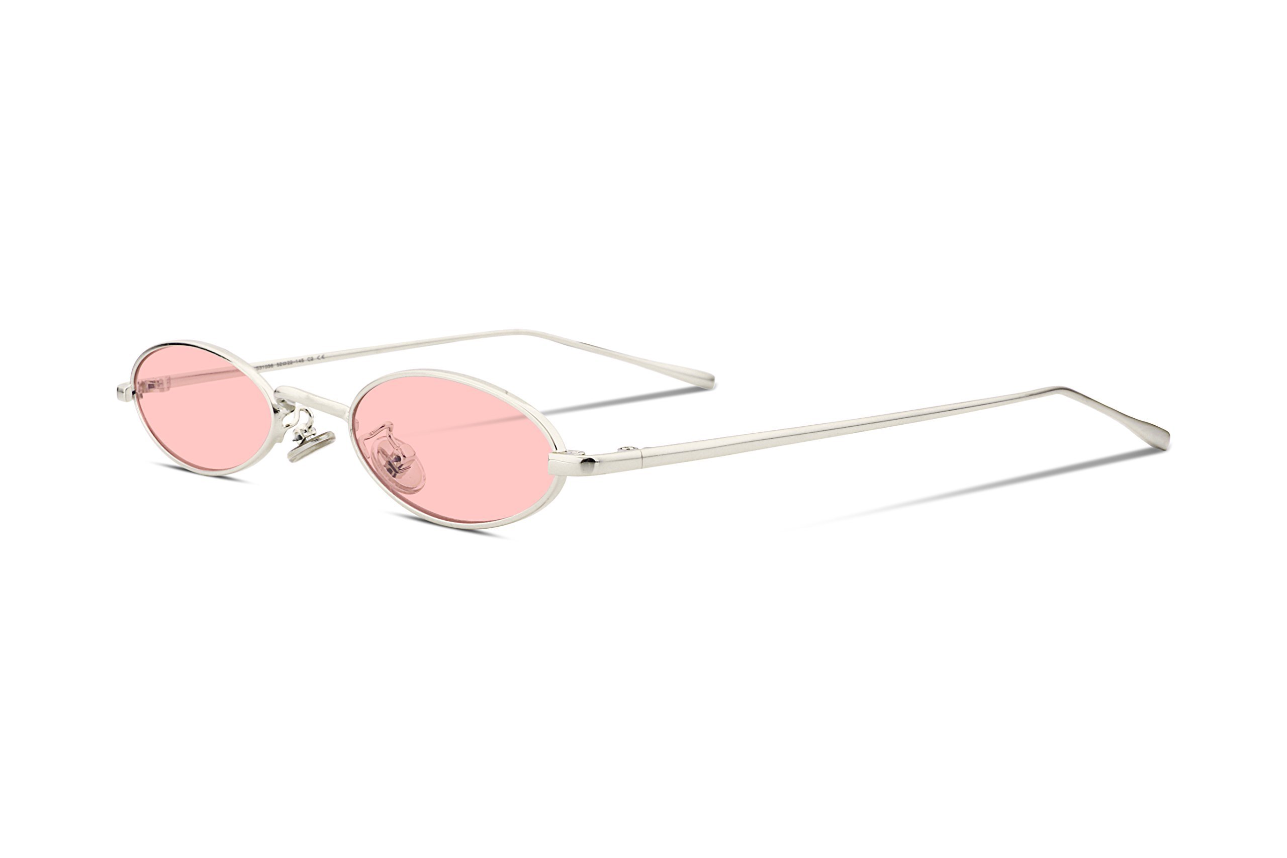 FEISEDY Vintage Small Sunglasses Oval Slender Metal Frame Candy Colors B2277
