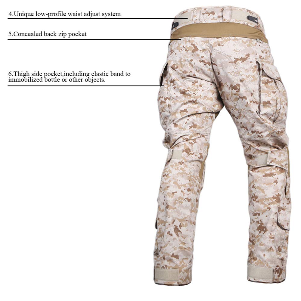 EMERSONGEAR G3 Combat Pants with Knee Pads Airsoft Tactical Pants Hunting Airsoft Paintball Multicam Camo Pants R1 X-Large