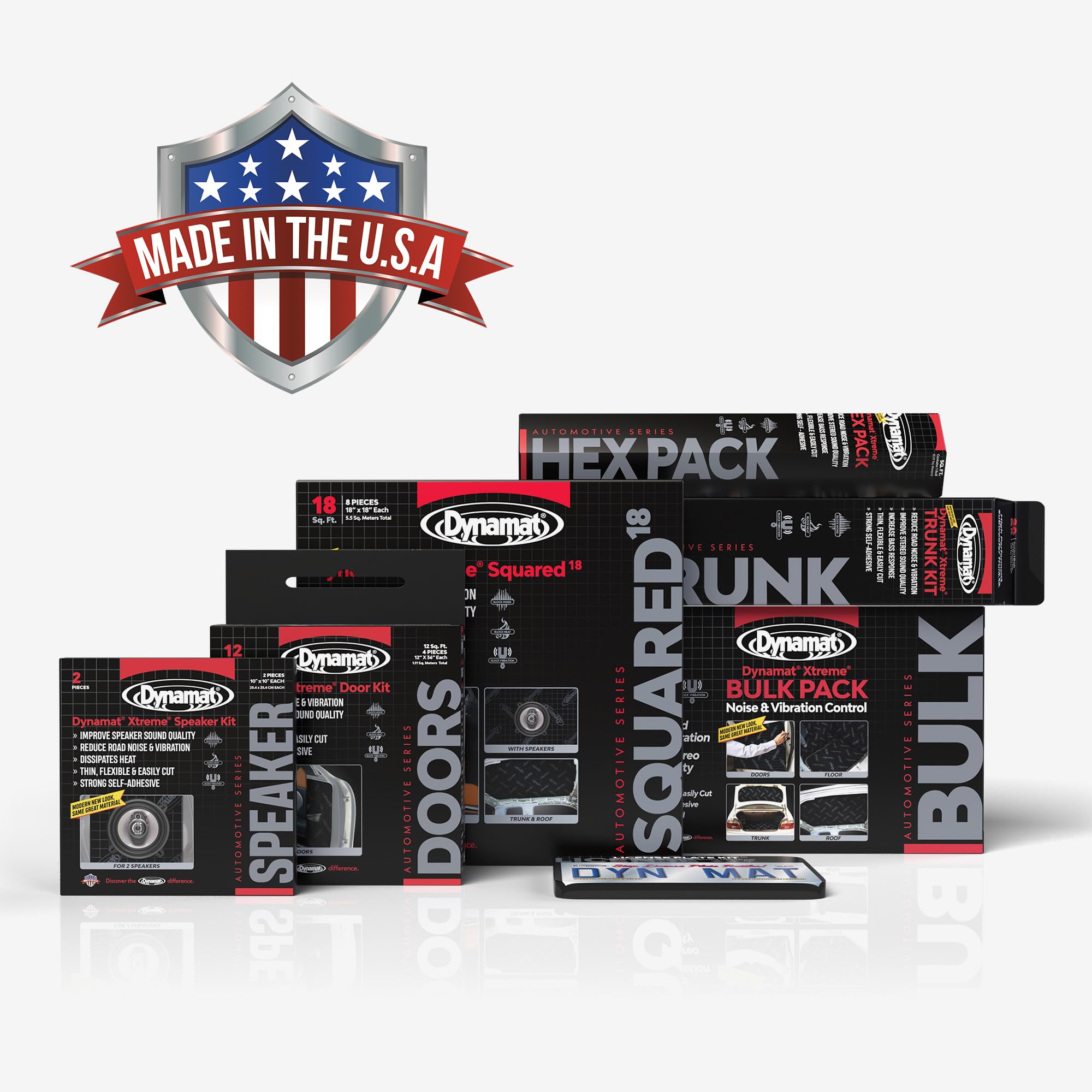 Dynamat Xtreme Sound Deadening Car Insulation Bulk Pack – Noise Dampening Kit for Floor, Doors, Panels, Hood, Engine or Trunk – Easy Self Adhesive Install – 9 Sheets 18”x32” Each, 36 sq ft total