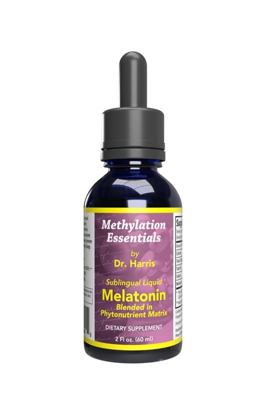 Optimal Health Systems Dr. Harris Essential Melatonin 2 Fl oz. (60 ml) (30 Servings). Sublingual Liquid Melatonin Blending in Phyronutrient Matrix. Sleep Aid.