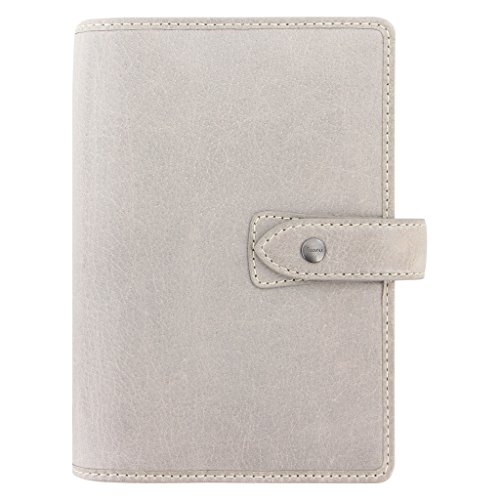 Filofax Malden Leather Organizer Agenda Calendar Bundle with DiLoro Ballpoint Pen (Stone 2022-2023 With Pen, Personal Paper Size 6.73" x 3.74")