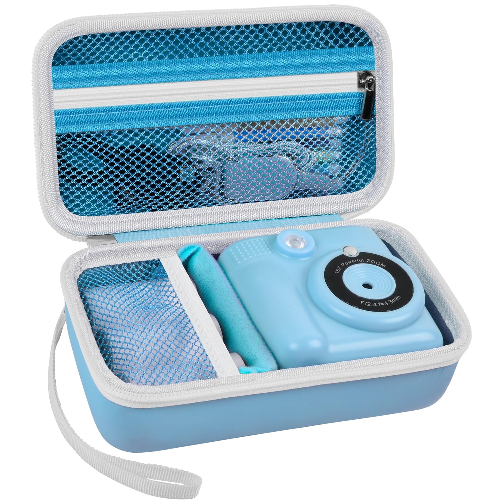 Grapsa Case Compatible with ESOXOFFORE for Dylanto for Anchioo for WEEFUN for GKTZ for Amzelas for Mafiti Instant Print Camera for Kids, Film Camera Storage Holder Organizer bag (Box Only)- Blue