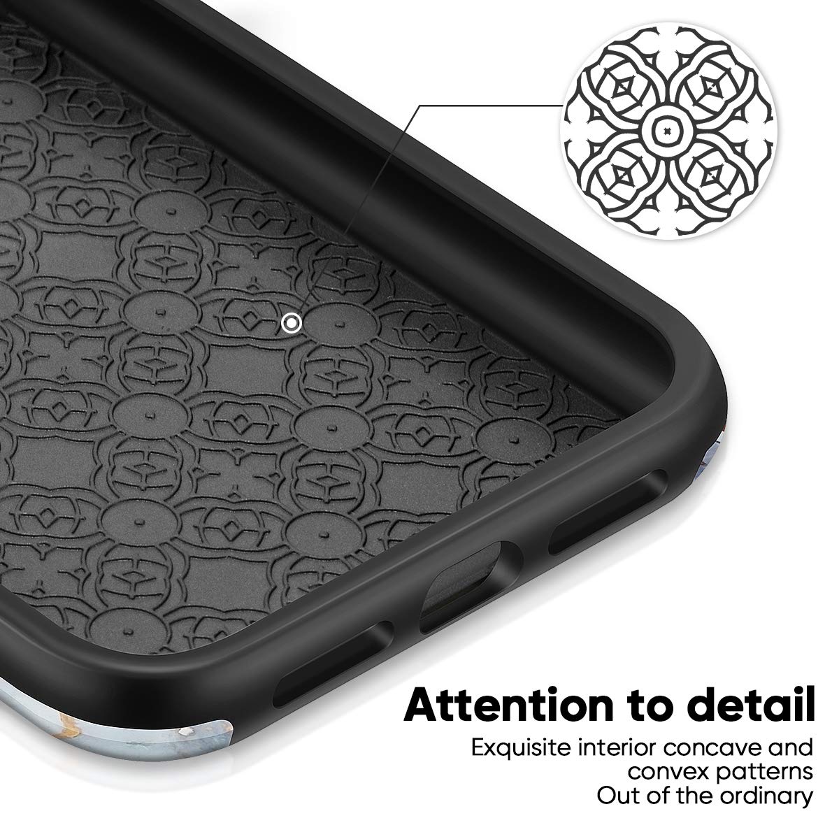 Dutyway for iPhone 11 Case, Protective Gold Sparkle Glitter Slim Fit Cover for Men & Women, Hard PC Full-Body Shockproof Rugged Bumper Protective Case for Apple iPhone 11 6.1 inch