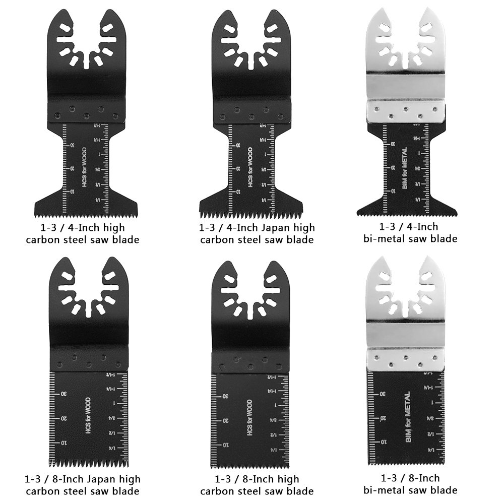 Fannybuy 50 Pack Wood /Metal Universal Quick Release Oscillating Tool Blades Multitool Saw Blade for Fein Multimaster Porter Rockwell Cable Black Decker Bosch Craftsman Dewalt (50 Pack Mixed Ⅱ)