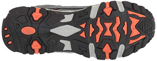 Fila mens Memory at Peak Composite Toe Trail Running Food Service Shoe, Castlerock/Black/Vibrant Orange, 10.5 US