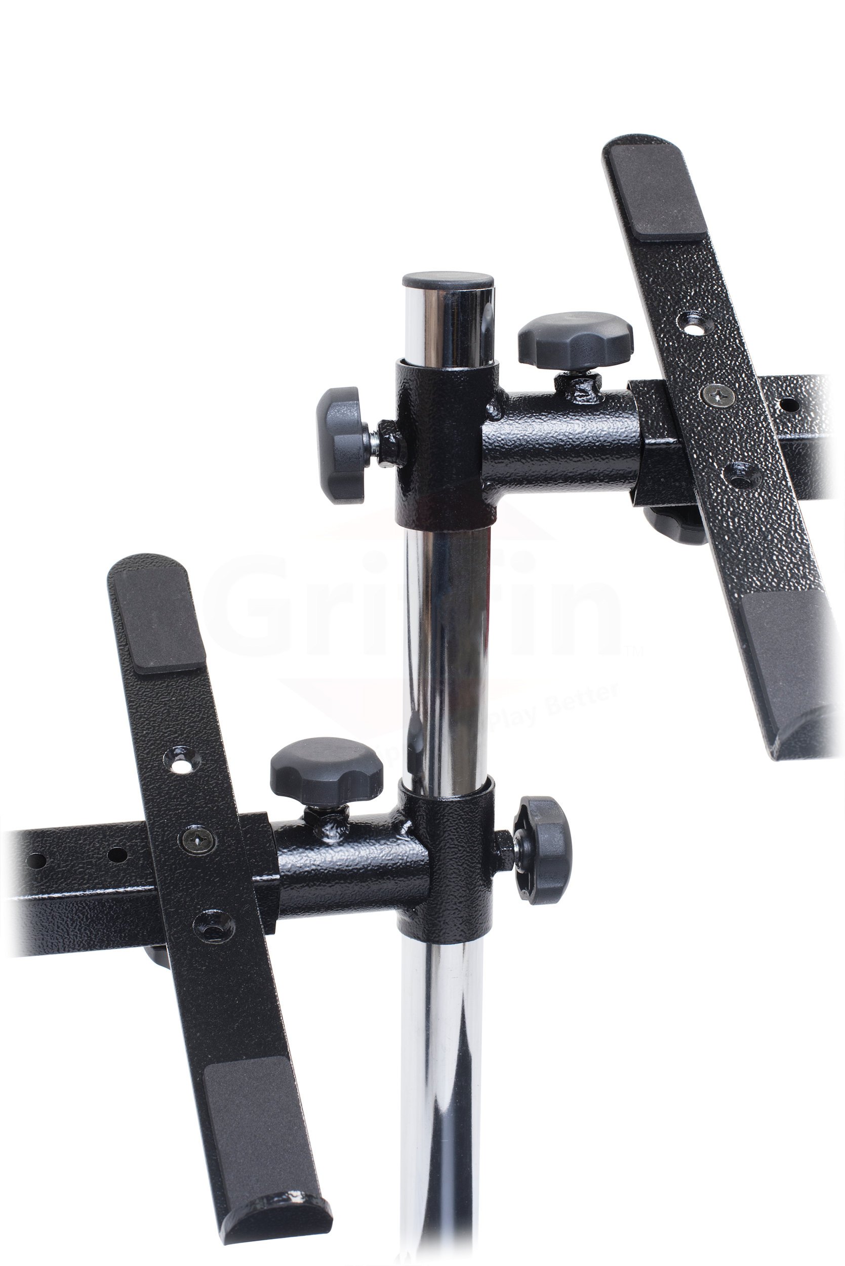 Fat Toad Double DJ Laptop Stand 2 Tier PC Table Holder | Portable Computer Clamp Equipment Rack with Support Mounts for Music Studio Mixers, Controllers, Monitors, & Disc Jockey Booth Gear
