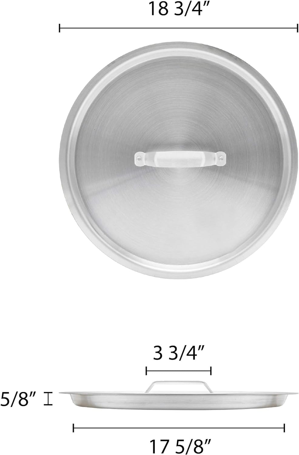 TrueCraftware- 40 Quart Aluminum Sauce Pot Lid 18-3/4" Diameter x 5/8" Thicknessā Cooking Sauce Pot Lid Multipurpose Sauce pot Cover Simmering Pot Lid Cookware for Home Kitchen or Restaurant