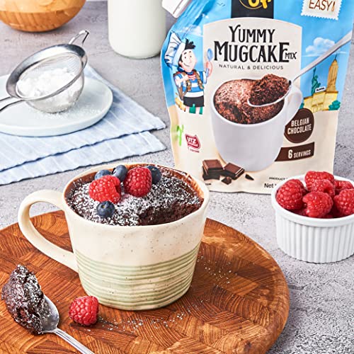 Farin'UP Mug Cake Mix with Belgian Chocolate, 15oz | Resealable, No Mess Packaging (Pack of 1)