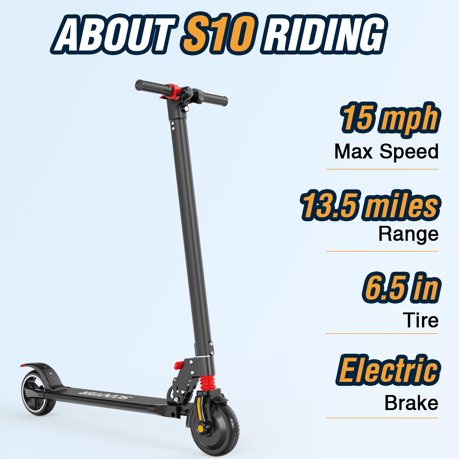 Electric Kick Scooter, Max 15MPH Power by 250W Motor,12/15Miles Range, Commuting E-Scooter, 6.5" Solid Tire,Foldable Scooter for Adults & Teens,Smart APP