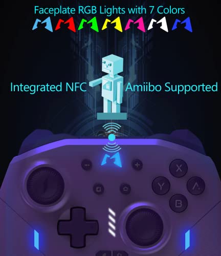 MOBAPAD Wireless Pro Controller with Hall Effect Sensing Joystick, Compatible with Switch,Windows and Steam Deck,Turbo,Gyro Axis,Dual Shock and Motion Control, Easy and Long Game, ALPS Joysticks,NFC