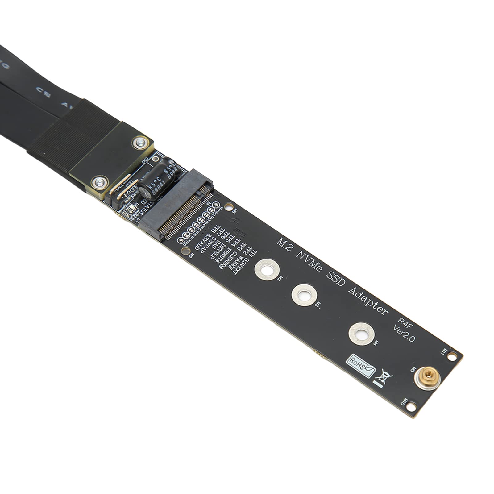 M.2 NVMe SSD Extension Cable, SSD Extension Cable Small Compact Easy Installation 32Gbps Transfer for Home (30cm)