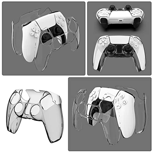 Mobestech 2pcs Protection Handle Color Conter Pad Cover Case Transparent Game Bundle Protector Gamepad Storage Accessories