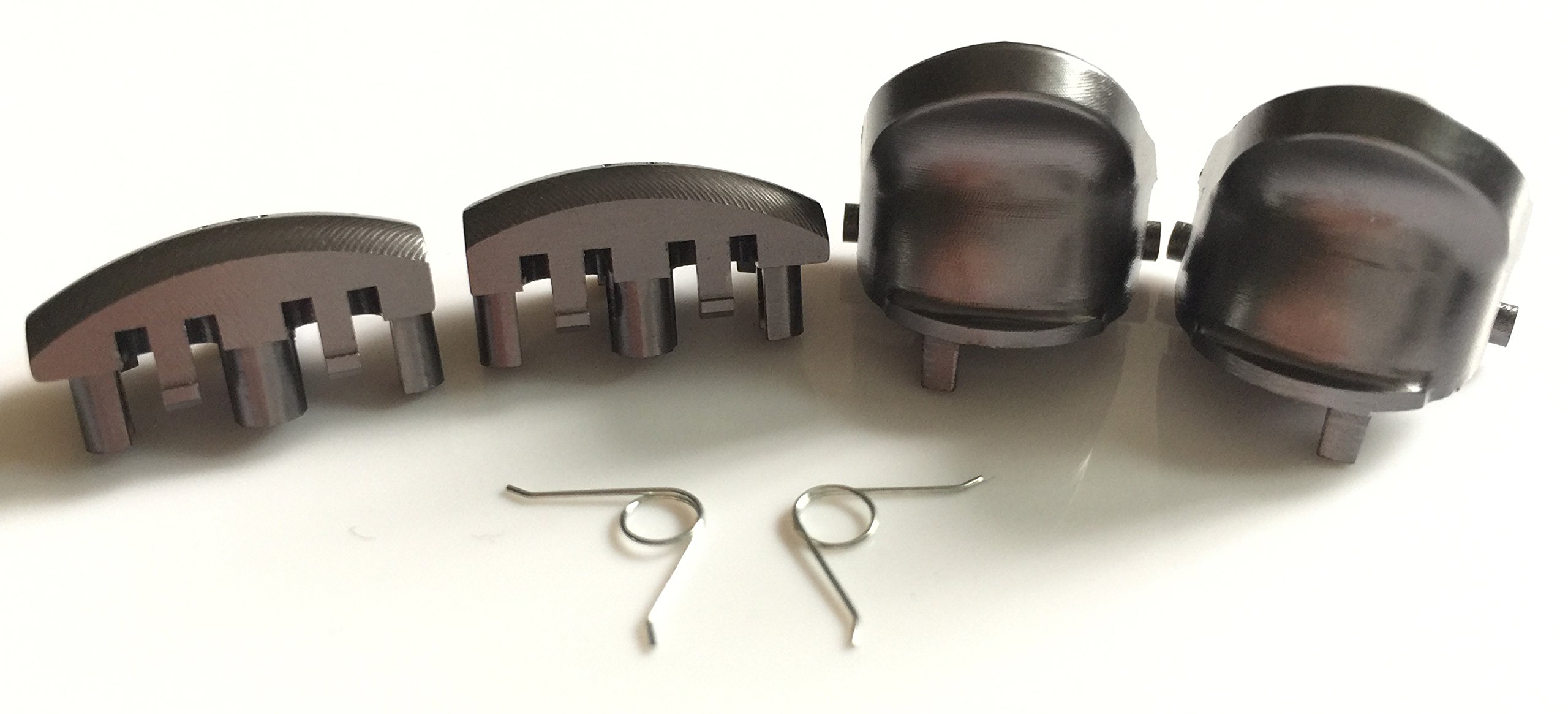 E-MODS GAMING Aluminum Alloy Metal L1 R1 L2 R2 Trigger Buttons with 2 Springs for PS4 First Gen Controller (Dark Grey)