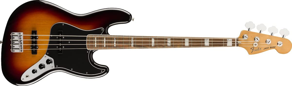 Fender Vintera 70s Jazz Bass, 3-Color Sunburst, Pau Ferro Fingerboard