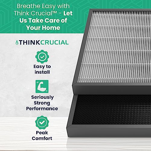 Think Crucial Replacement Air Purifier Filters Compatible with Winix J Models HR950 & HR1000 - Includes 1 Air Purifier Filter & 1 Carbon Filter - Compare to Part # 117130-2 Pack