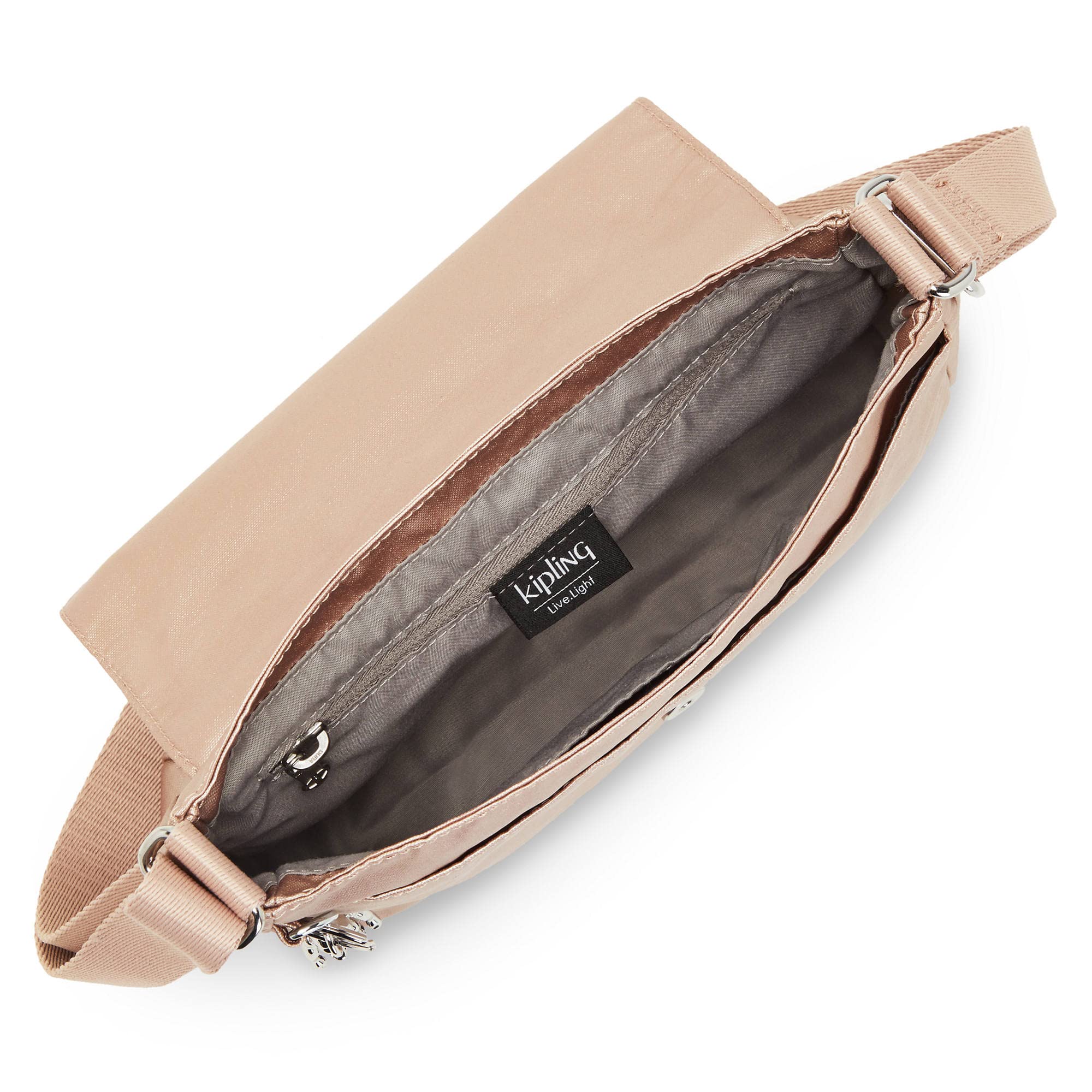 Kipling Tamia Metallic Crossbody Bag Gold Charm Met
