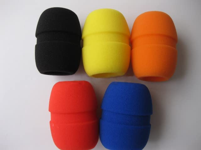 Fielect 10Pcs Microphone Covers Foam Mic Covers Thick Handheld Stage Microphone Windscreen Foam Cover Black for KTV, Dance Ball, Conference Room, News Interviews