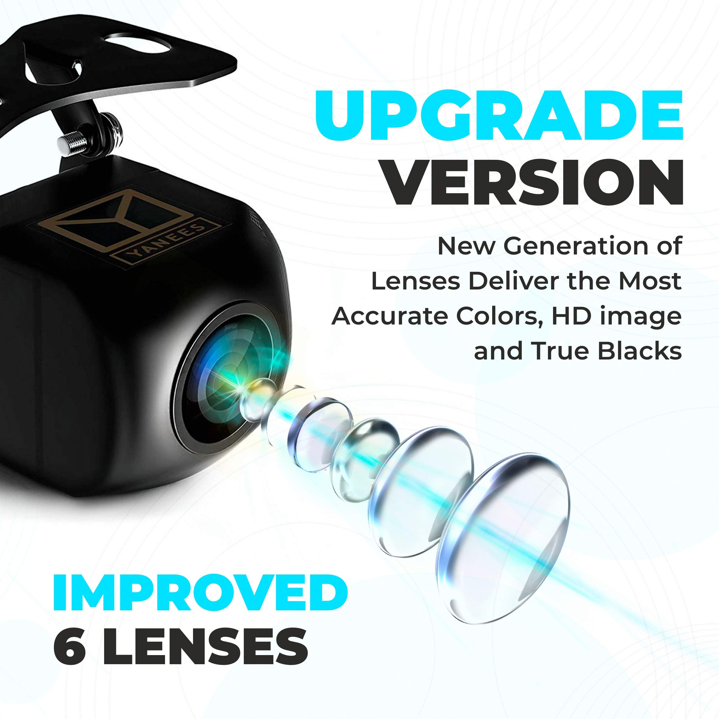 HD Backup Camera Night Vision - Reverse Camera for Car - Waterproof Universal OEM Auto Back Up Car Rear View Camera for Pickup Trucks SUVs RVs Vans - Super Wide Angel 149 Degrees - High Definition