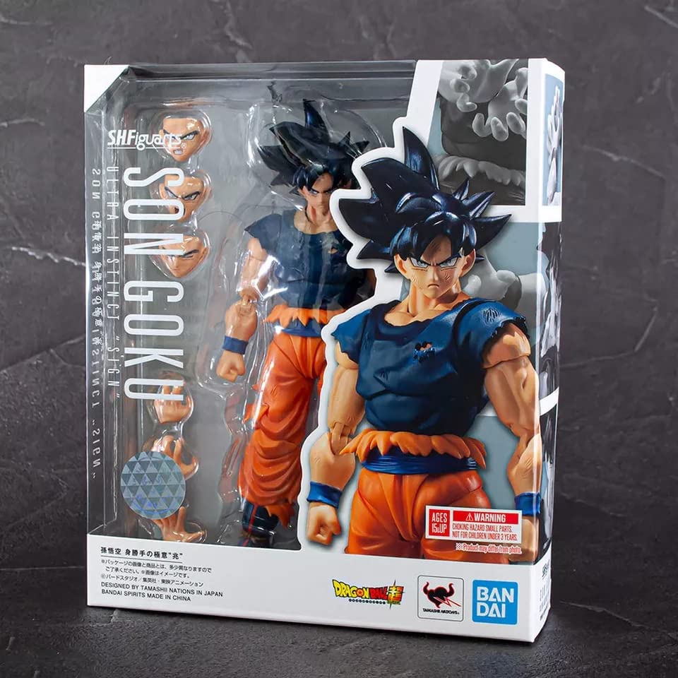 Original Bandai Dragon Balls Action Figure SHFfiguarts (Son Goku Ultra Instinct Sign)
