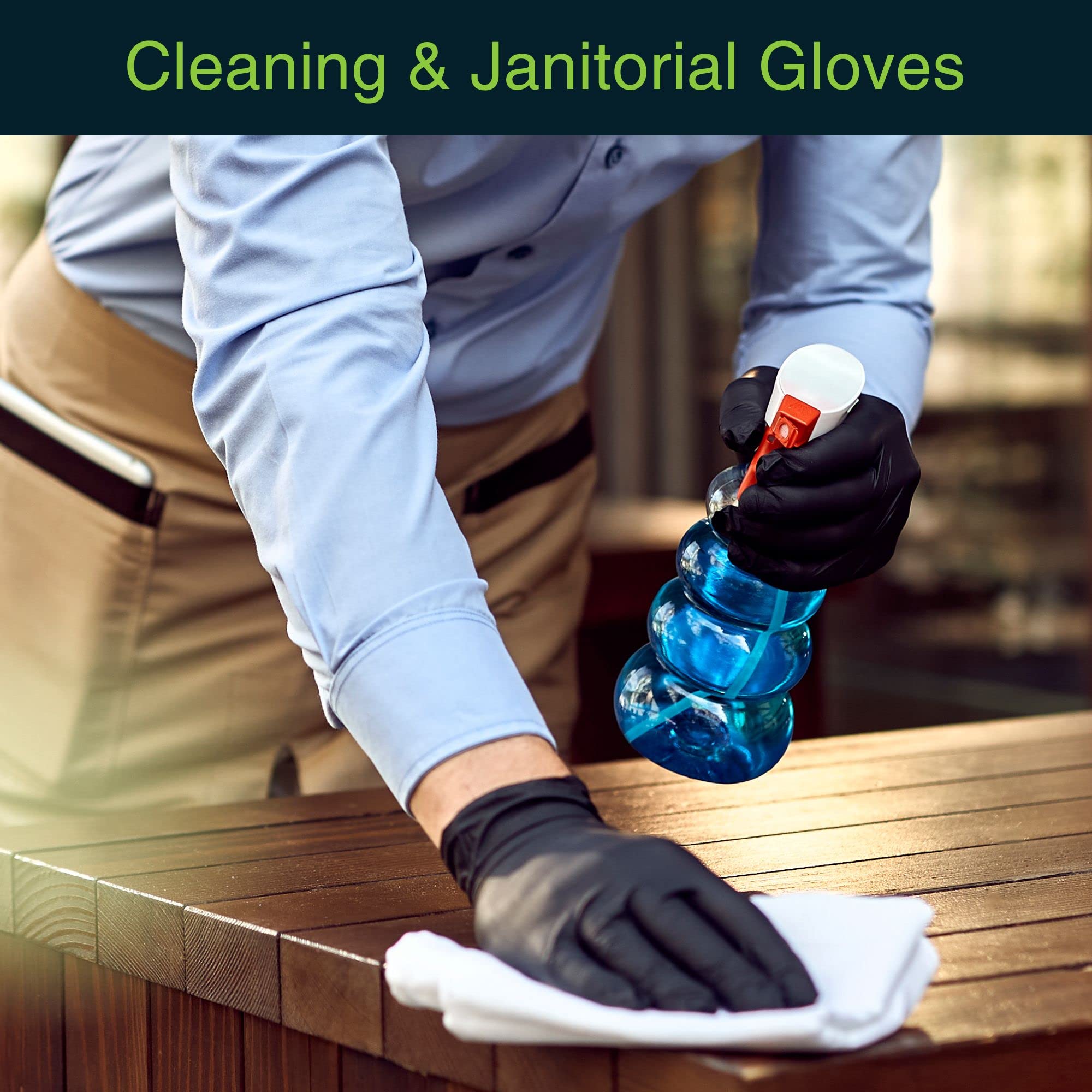 FifthPulse Black Nitrile Medical Gloves X Small, 100 Count - Surgical Grade Latex Free Disposable Gloves X Small Rubber Gloves (Guantes Desechables)