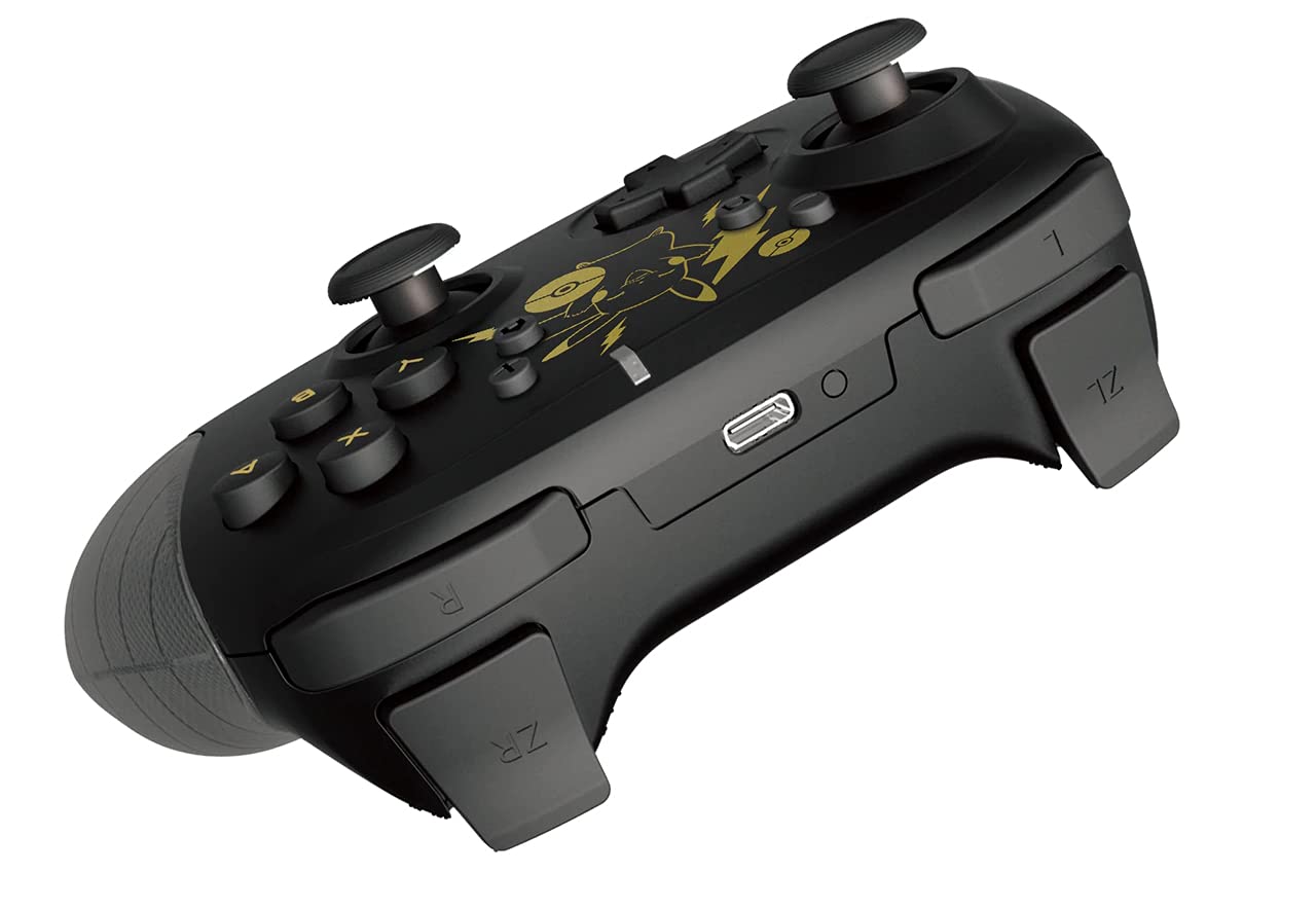 Hori Nintendo Switch Wireless HORIPAD (Pokemon: Black & Gold Pikachu) By - Officially Licensed By Nintendo and the Pokemon Company International - Nintendo Switch
