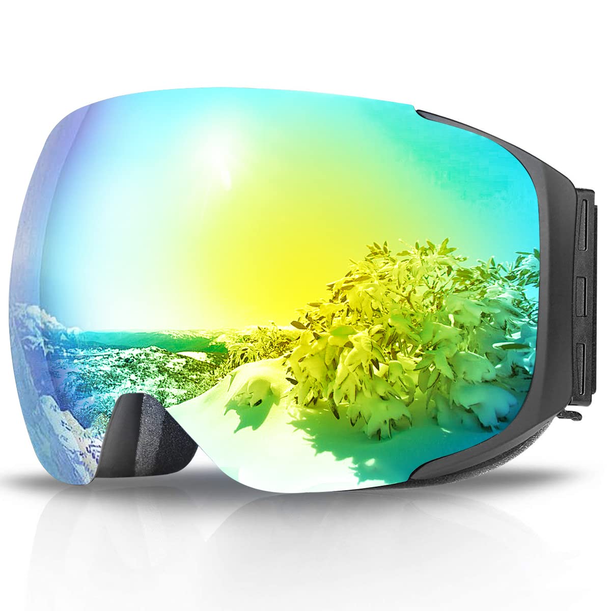 findway Ski Goggles, Snowboard Snow Goggles Magnetic Quick Interchangeable Lens
