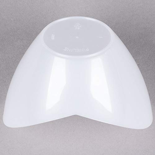 Fineline settings Plastic Tureens Oval 3.5" x 2.6" | White | Tiny Temptations | Pack of 10 Serving Bowls, RET-6302-WH