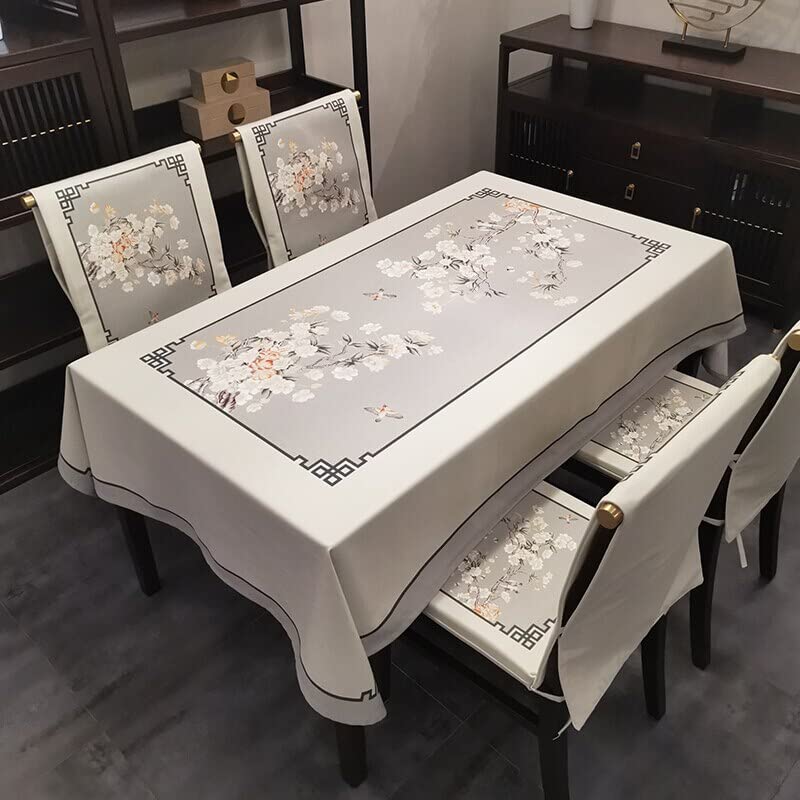 Modern Minimalist Chinese Tablecloth Waterproof Classical Tablecloth Coffee Tablecloth Rectangular Wedding Decor Table A7 140x210cm