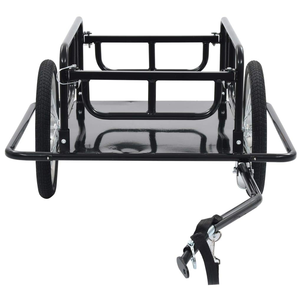 Festnight Bicycle Bike Cargo Trailer Luggage Carrier Trailer Steel Black