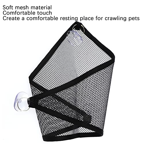 Nuatpetin 2 Pairs Reptile Hammock, 2 Sizes Bearded Dragon Hammocks Breathable Mesh Habitat Climbing Terrarium Accessories, Triangle Stable Lizards Lounger for Bearded Dragon Lizard Chameleon Snakes