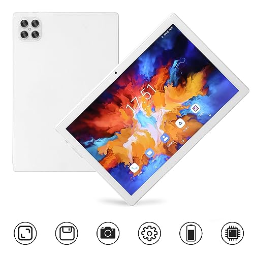 HD Tablet, 1920x1200 Front 8MP Rear 20MP 4G LTE 10.1 Inch Tablet 8 Core CPU 12GB 256GB US Plug 100β240V with BT Keyboard for Travel (#1)