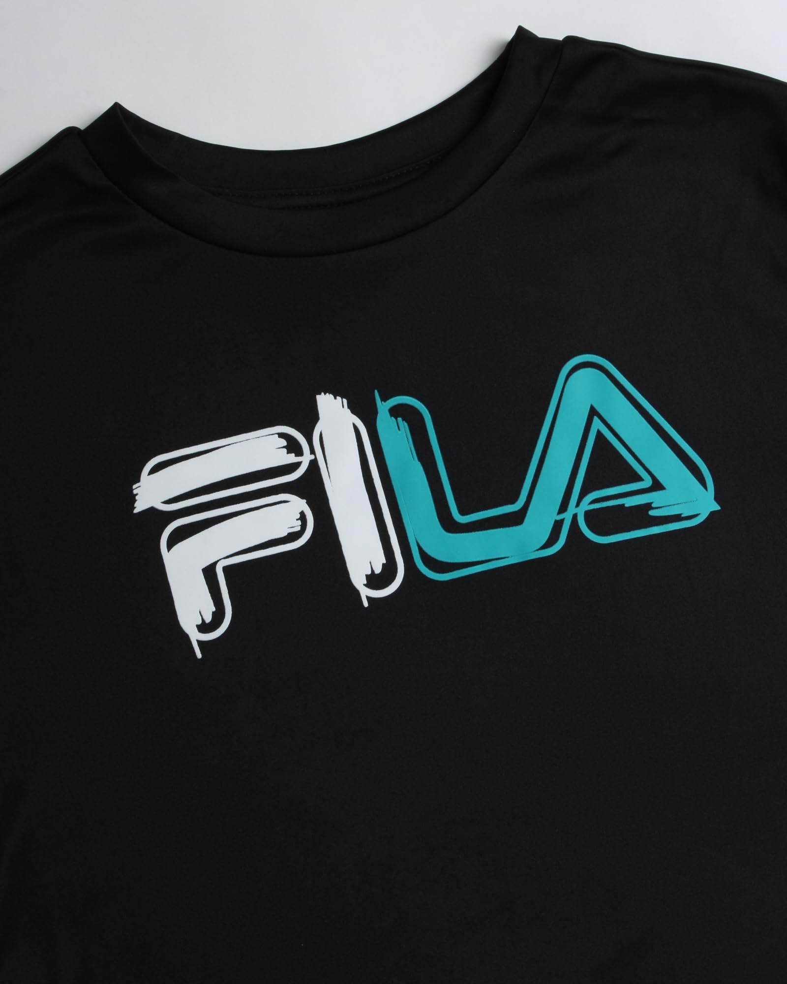 Fila Boys' Active Sweatsuit Set - 3 Piece Performance Hoodie Sweatshirt, Jogger Sweatpants, T-Shirt - Activewear Set (8-12), Size 8, Black