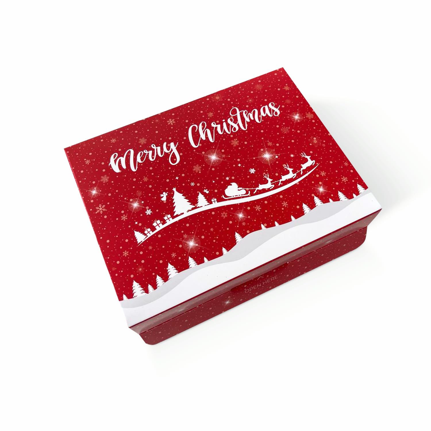 FETTIPOP Christmas Gift Box DIY Exploding Confetti (7.1x5.5x4.3 inches), Surprise Prank Gift Box