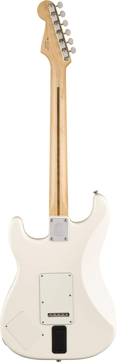 Fender EOB Stratocaster Electric Guitar, Olympic White, Maple Fingerboard