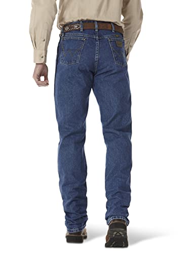 Wrangler Men's George Strait Cowboy Cut Original Fit Jean, Heavyweight Stone Denim, 38W x 32L