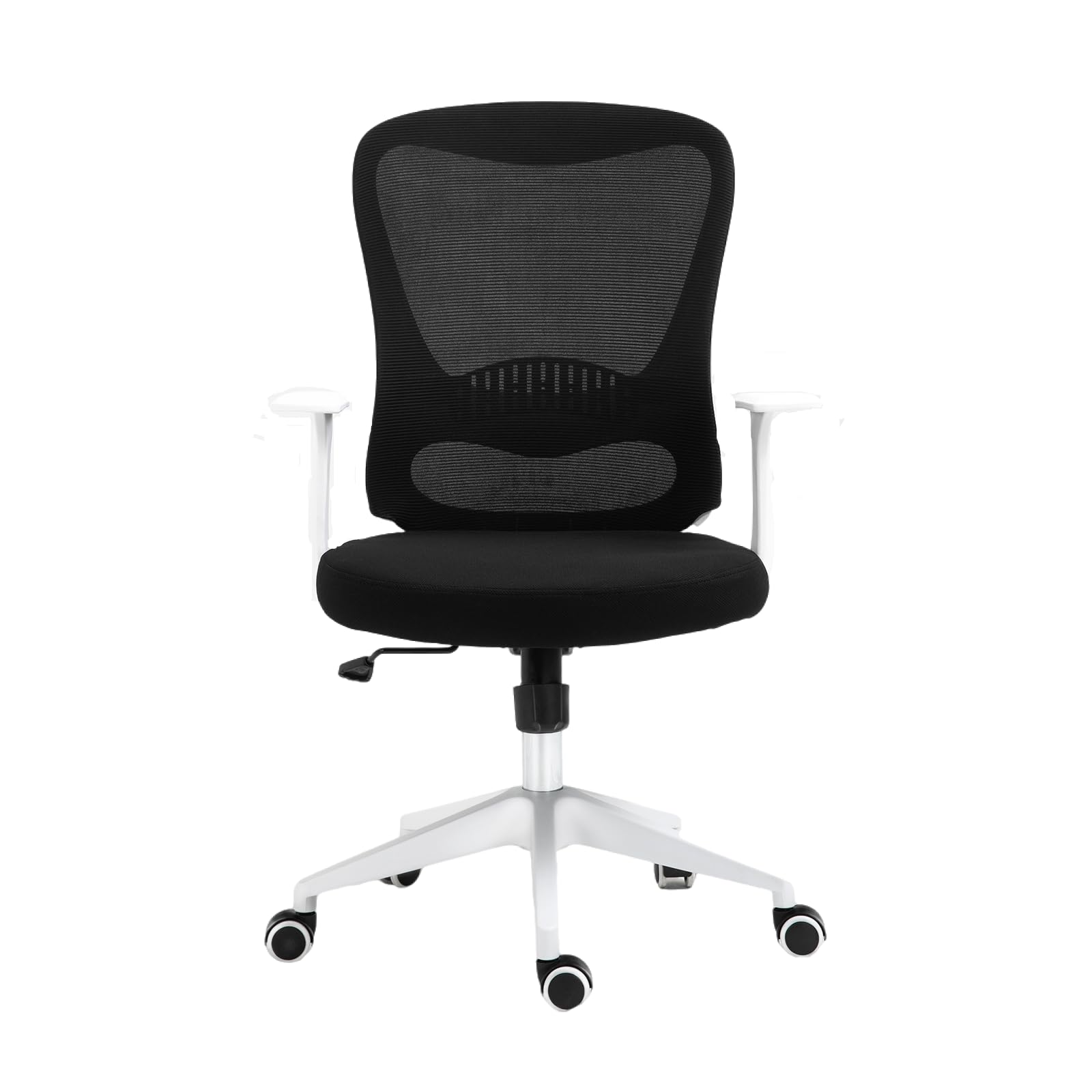 Ergonomic Office Chair Adjustable Computer Desk Chair Comfy Mesh Gaming Chair Mid Back Rolling Executive Office Chair for Home Office,School (White and Black)