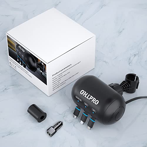 Multi Car Retractable Backseat 3 in 1 36W Car Charging Station Box Compatible with All Phones | iPhone | Samsung | Android | Share Ride Customer Charging Dock Attach to Headrest (Big)