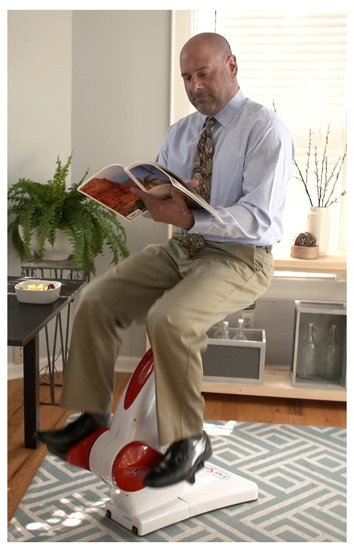 ExerSeat - Compact Hands Free Stationary Exercise Bike is Easy and Fun to Use.